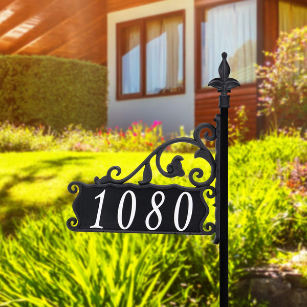 The Boardwalk - Double-Sided Reflective 911 Home Address Sign for Yard ...