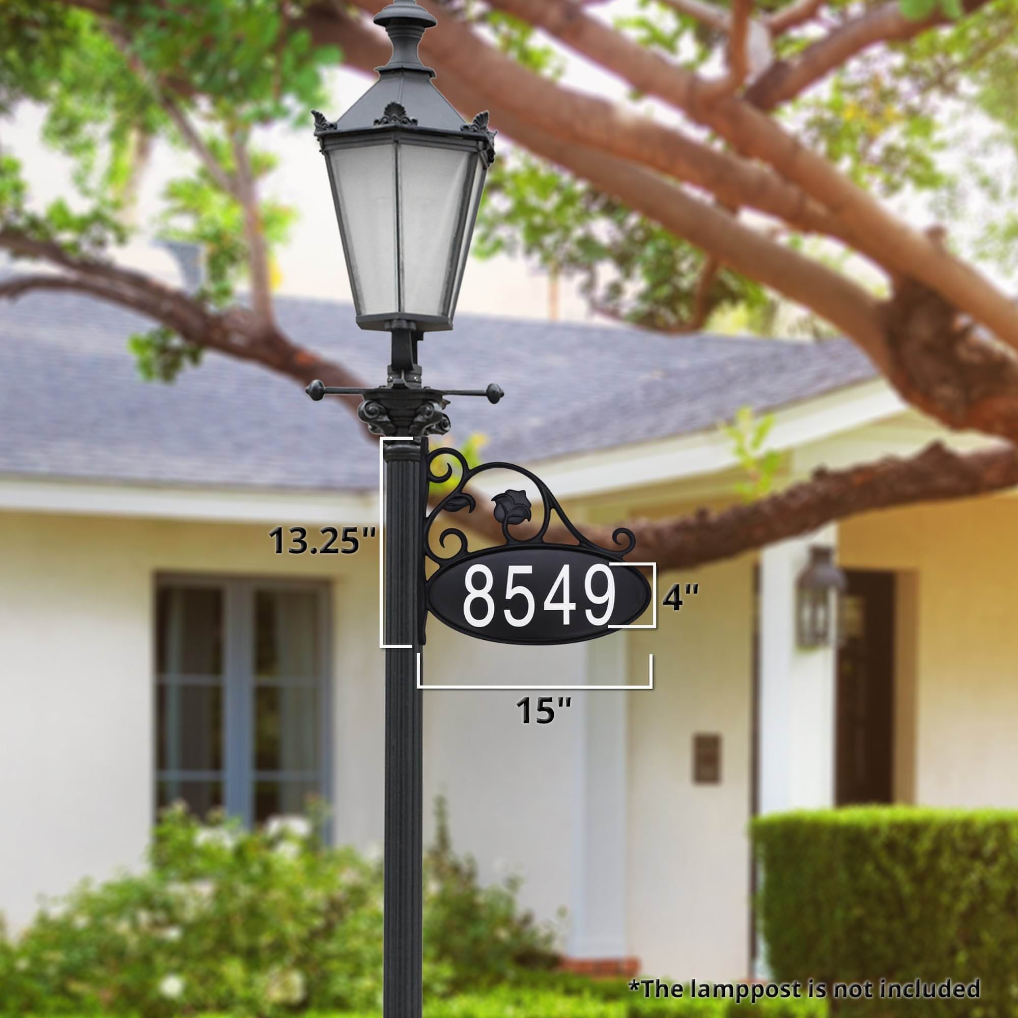 Park Place Lamp Post Sign - Browse Reflective Address Signs | Address ...