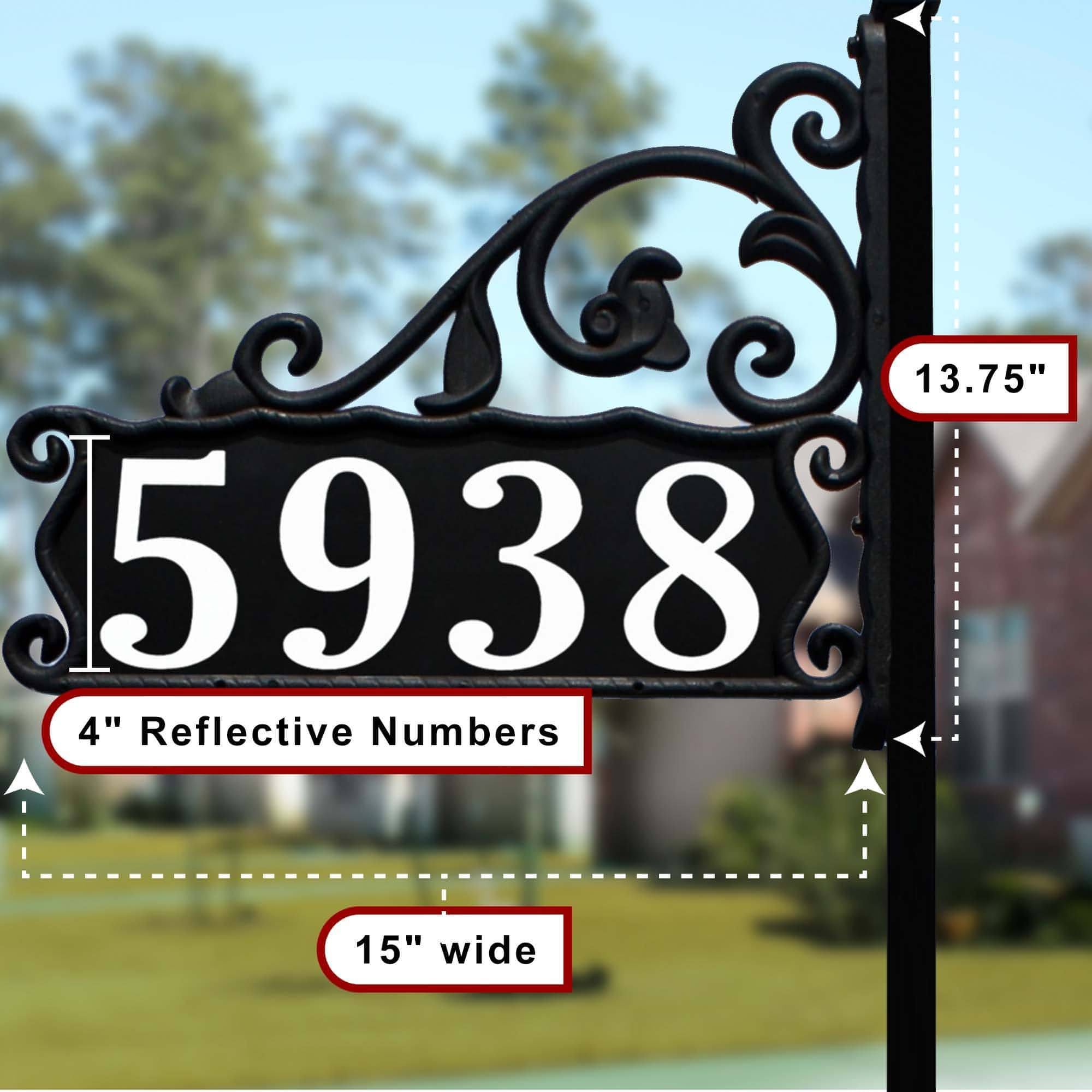 The Boardwalk - Double-Sided Reflective 911 Home Address Sign for Yard ...