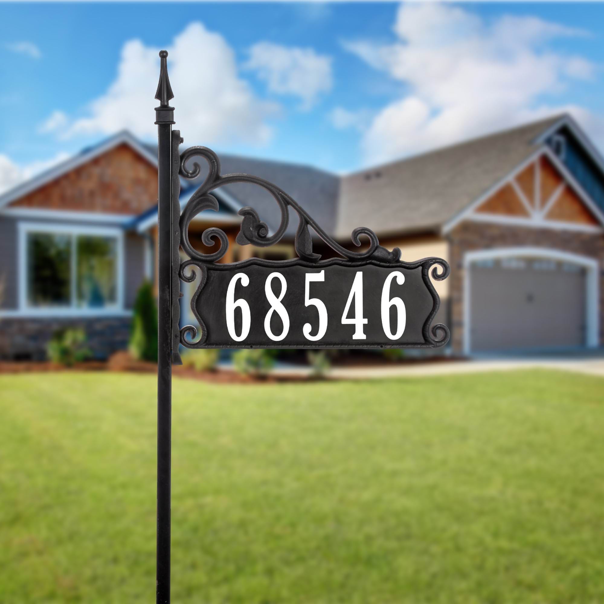 The Boardwalk - Double-Sided Reflective 911 Home Address Sign for Yard ...