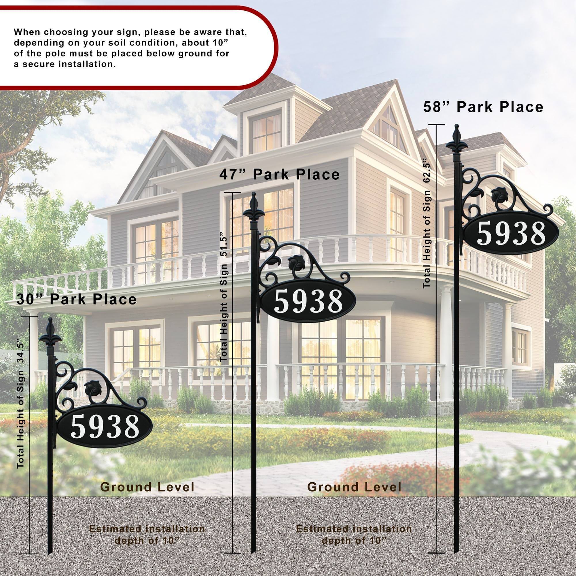 Park Place 911 Address Sign - Order Your Custom Reflective Sign ...