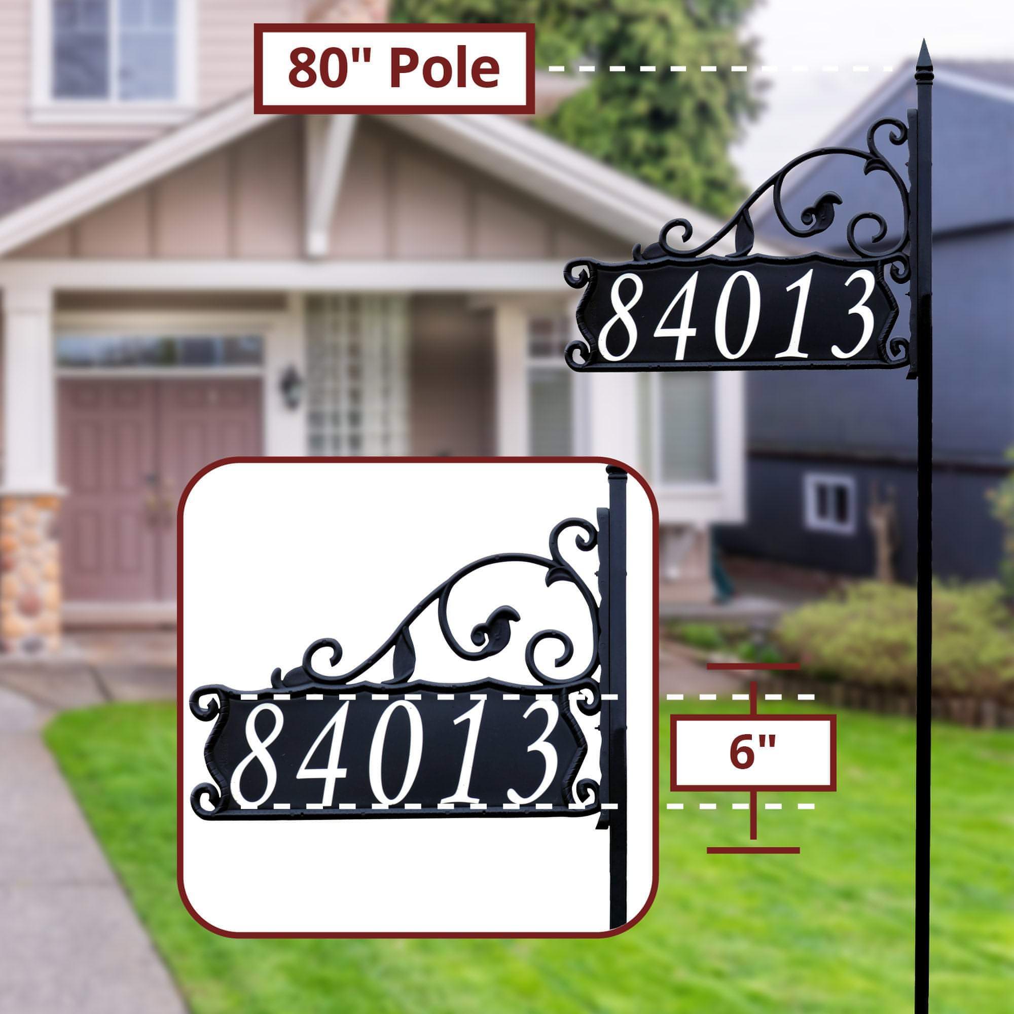 Boardwalk Xl Reflective Yard Address Sign - Shop Custom Reflective ...